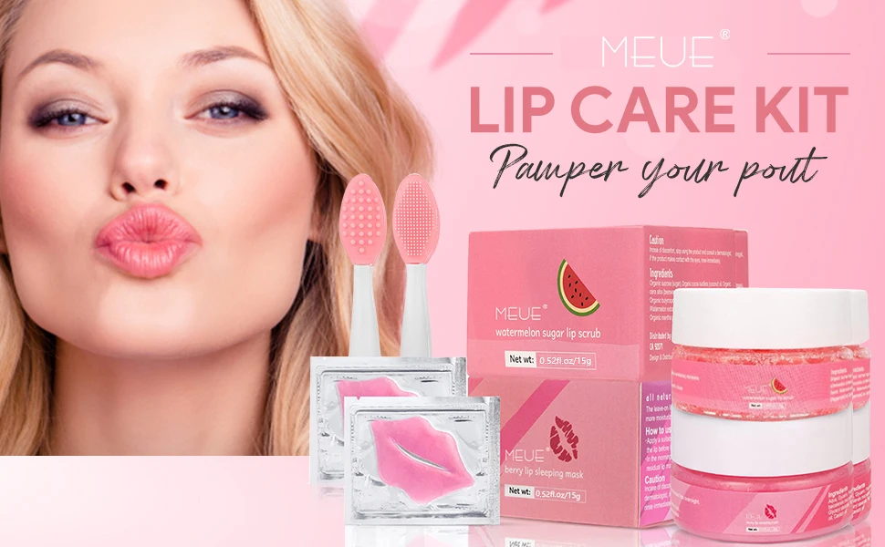 Private Label Wholesale Organic Lip Care Kit With Blush Mask Scrub