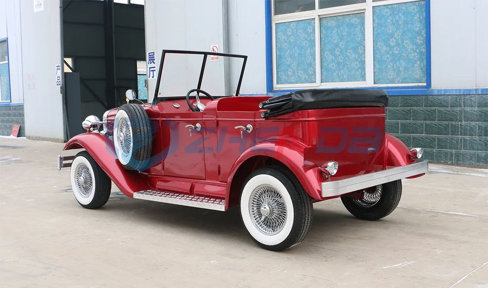 Classic Red Convertible Electric Car with Customizable Options, 72V ...