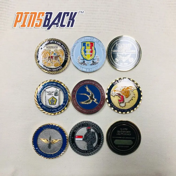 Wholesale Challenge Coin Manufacturer Antique Gold Plating Soft Enamel ...