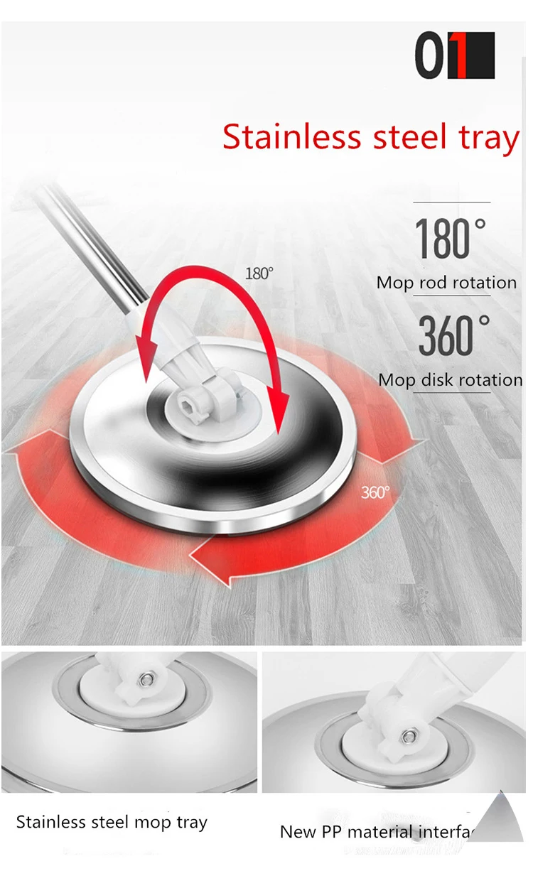 Eco-friendly Cleaning - Magic Self Wringing Mop Spin 360