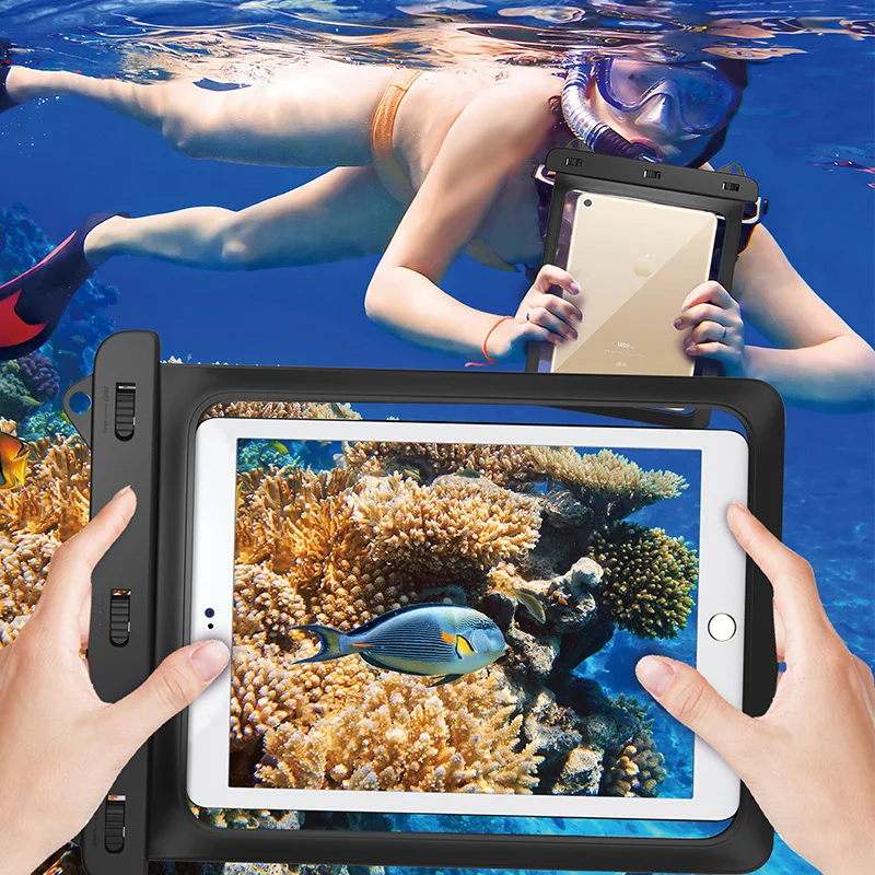 Universal Waterproof Tablet Case Underwater Tablet Dry Bag with Lanyard ...