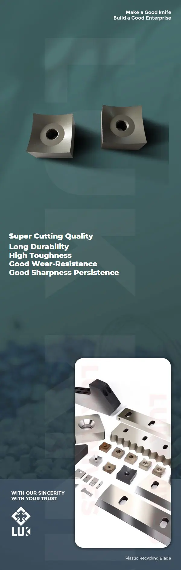 Single Shaft Recycling Paper Shredder Cutting Blades