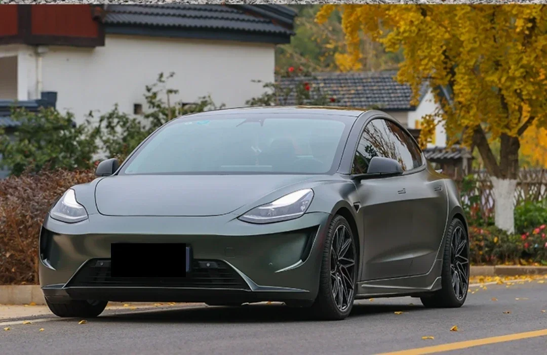 Body Kit Front Rear Bumper Assembly For Tesla Model 3 2018-19 Upgrade ...