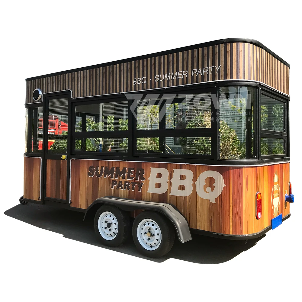 Latest charcoal grill food cart/kiosk food cart on wheels/mobile gas ...