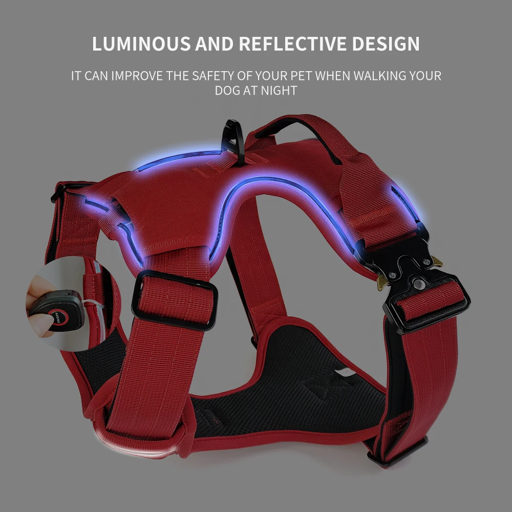 Luxury Collection Dog Led Harness,Reflective Training Tactical Service ...