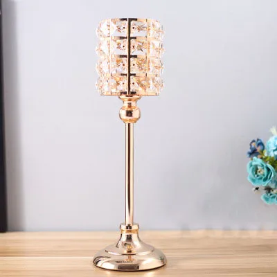 Crystal Gold Metal Table Centerpiece for Wedding Decor