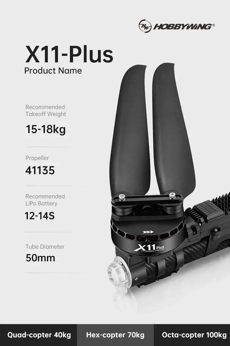 For Hobbywing XRotor X11 Plus Power System High Efficiency Agricultural ...