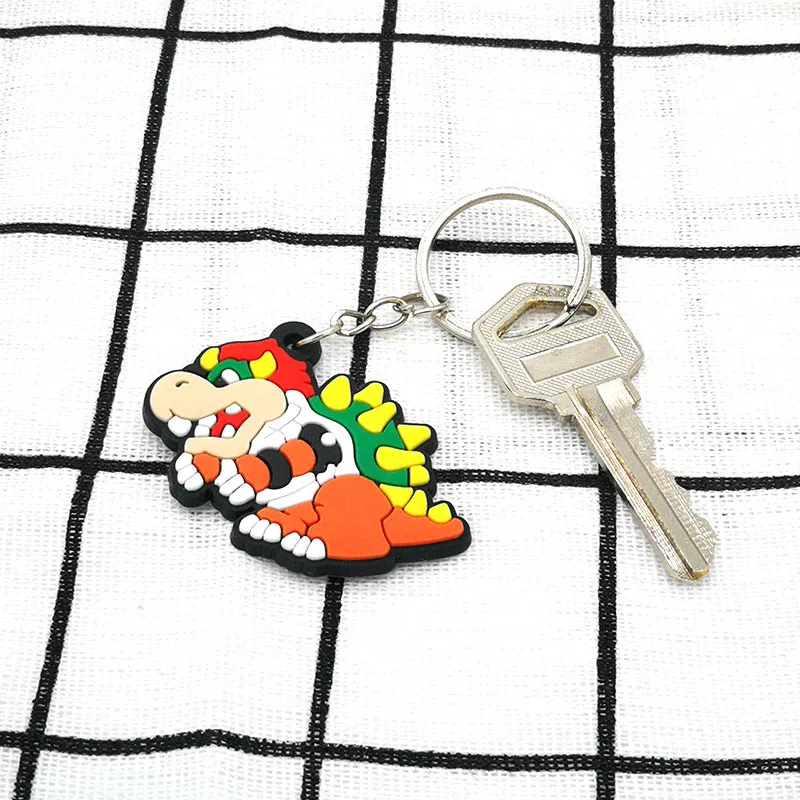 Silicon Key Ring Hot Game Character Mario Luigi Peach Wario Keychain ...