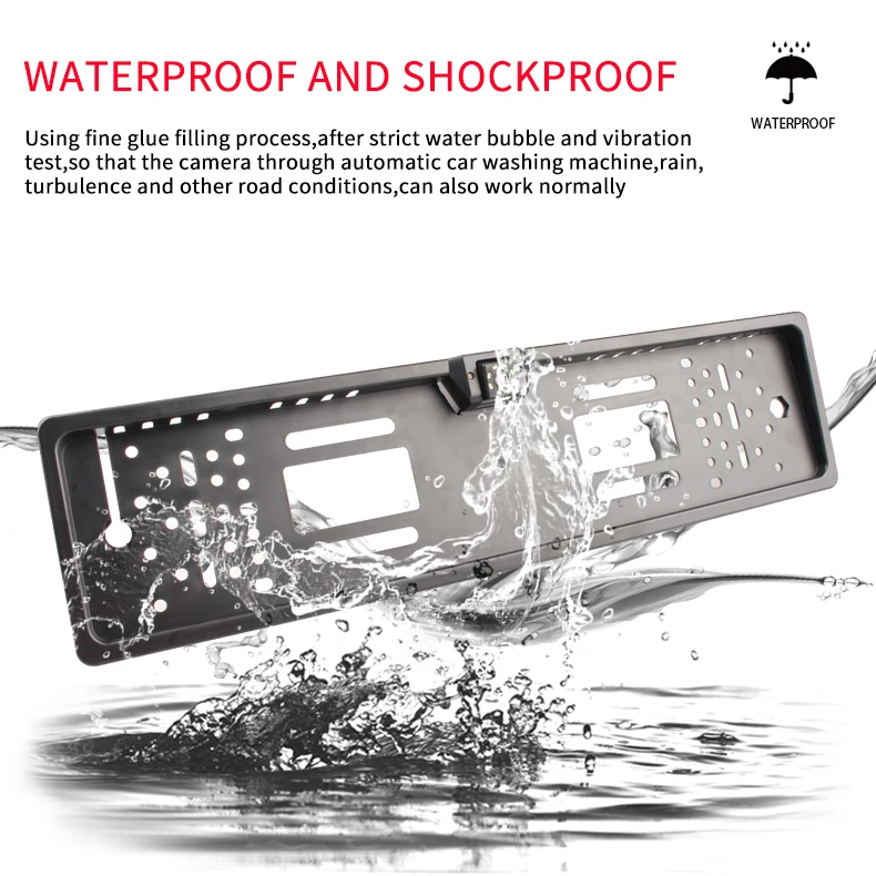 2 In 1 Parking Sensor License Plate Camera Night Vision With Hd 8 Ir ...