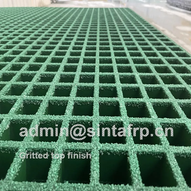 Anti Slip Frp Grating 1-1/2inch Square Mesh Gritted Fiberglass Grp ...