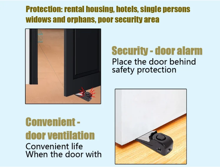 KERUI Wireless Door Stop Alarm System - 125db Home Security