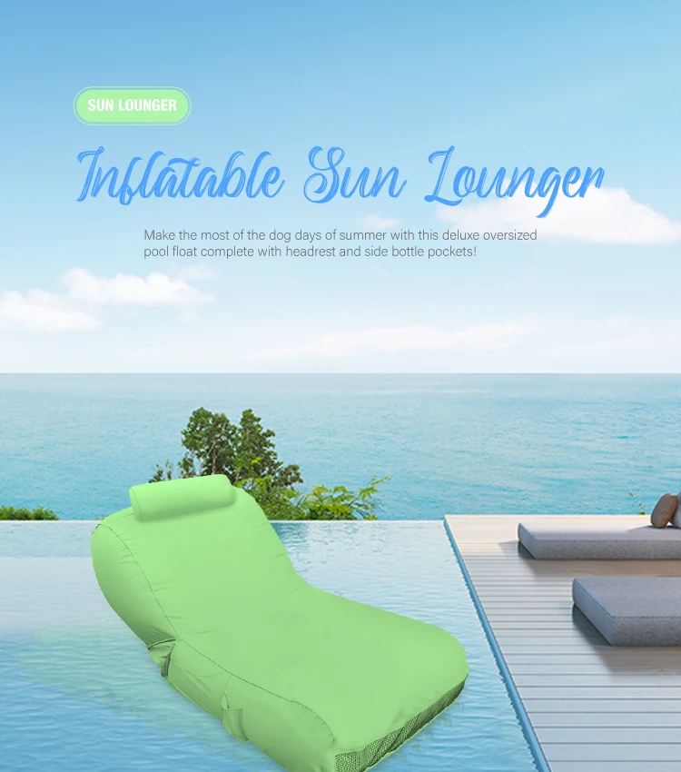 Swimming Pool Party Toy Inflatable Pool Chair Sun Loungers For Adults ...