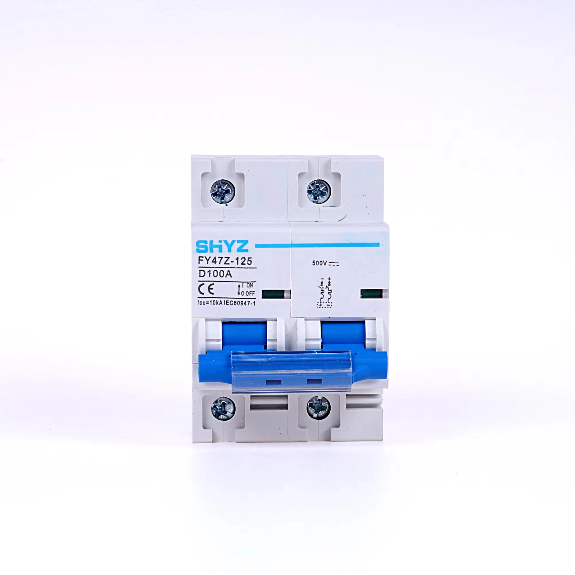 FY47Z-125 Miniature Circuit Breaker D100A 2P Plastic & Copper Din Rail ...