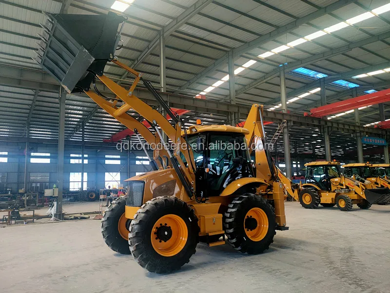 Qingdao 388h Mini Articulated Wheel Backhoe Loader Backhoe Excavator ...