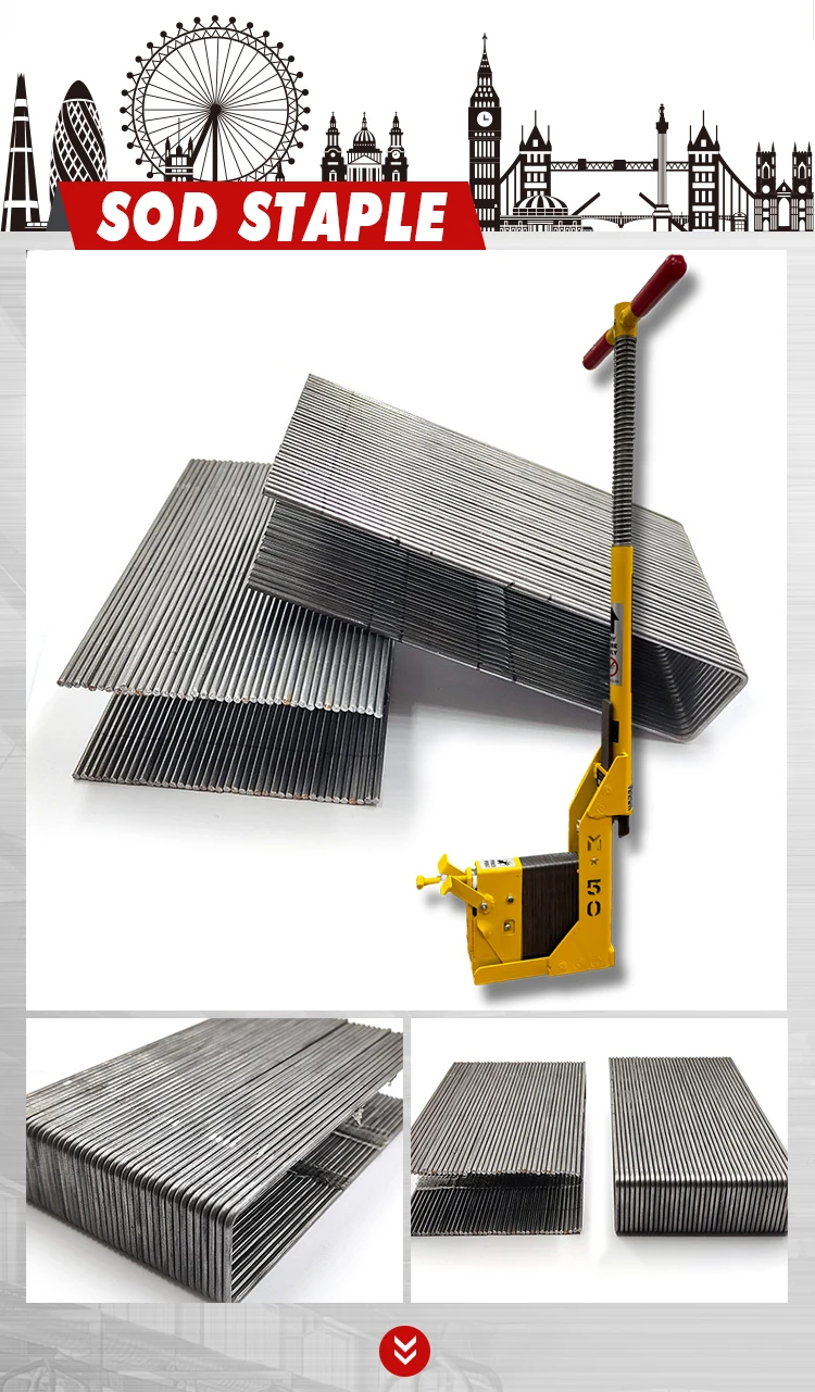 Galvanized Garden Sod Heavy Staple U Type Pegs Sward Nail 6in High ...