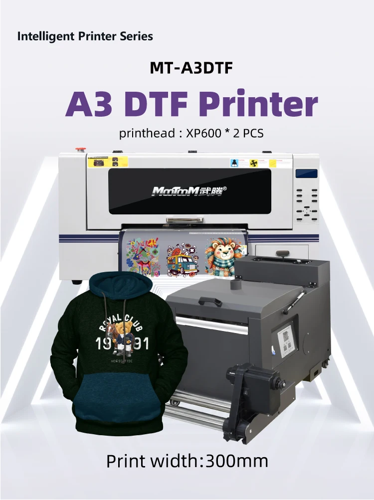 Small DTF Print Machine A3 DTF Printer A3 30cm XP600 T-shirt Pet Film ...