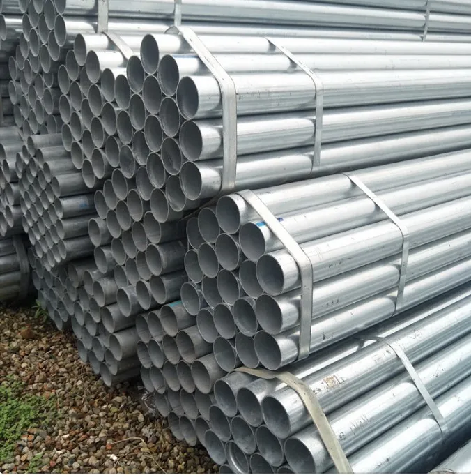 Zinc Plated Galvanized Pipe Welded Galvanized Steel Round Tube Pipe ...