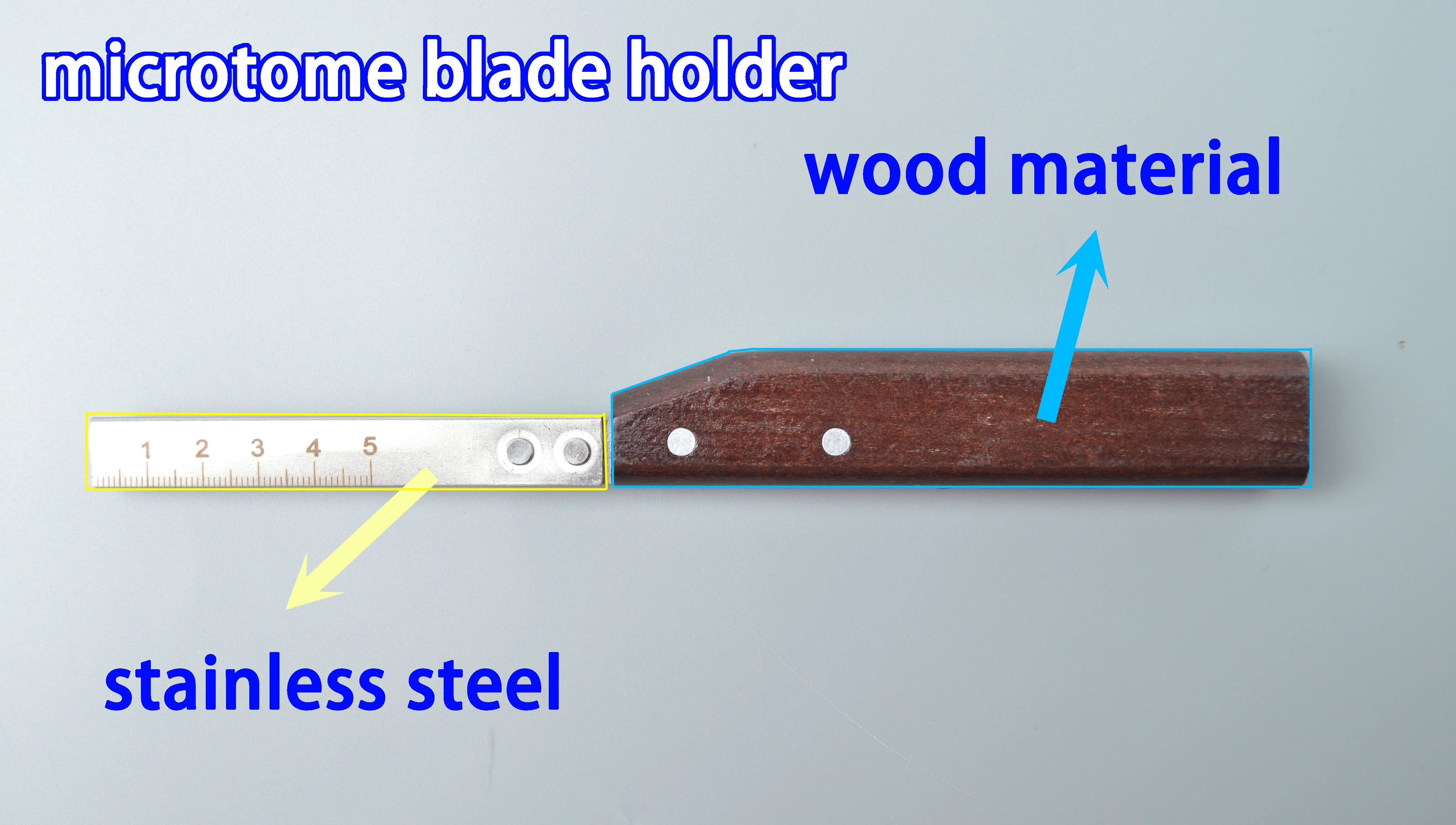 Lab Pathological Research Microtome Blade Holder Wood Handle
