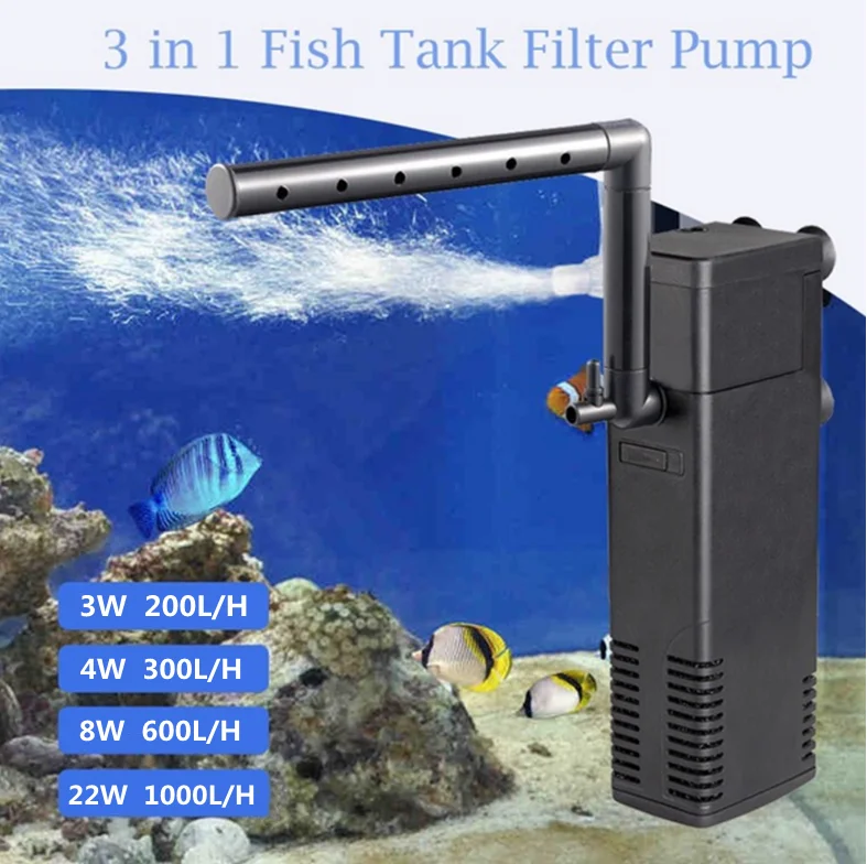 Black Plastic Filtration Water Cycle Fish Tank Aquarium Filter for 40 ...