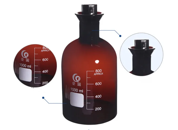 Brown Dissolved Oxygen Bottle 125ml,250ml,500ml,1000ml - Buy Dissolved ...