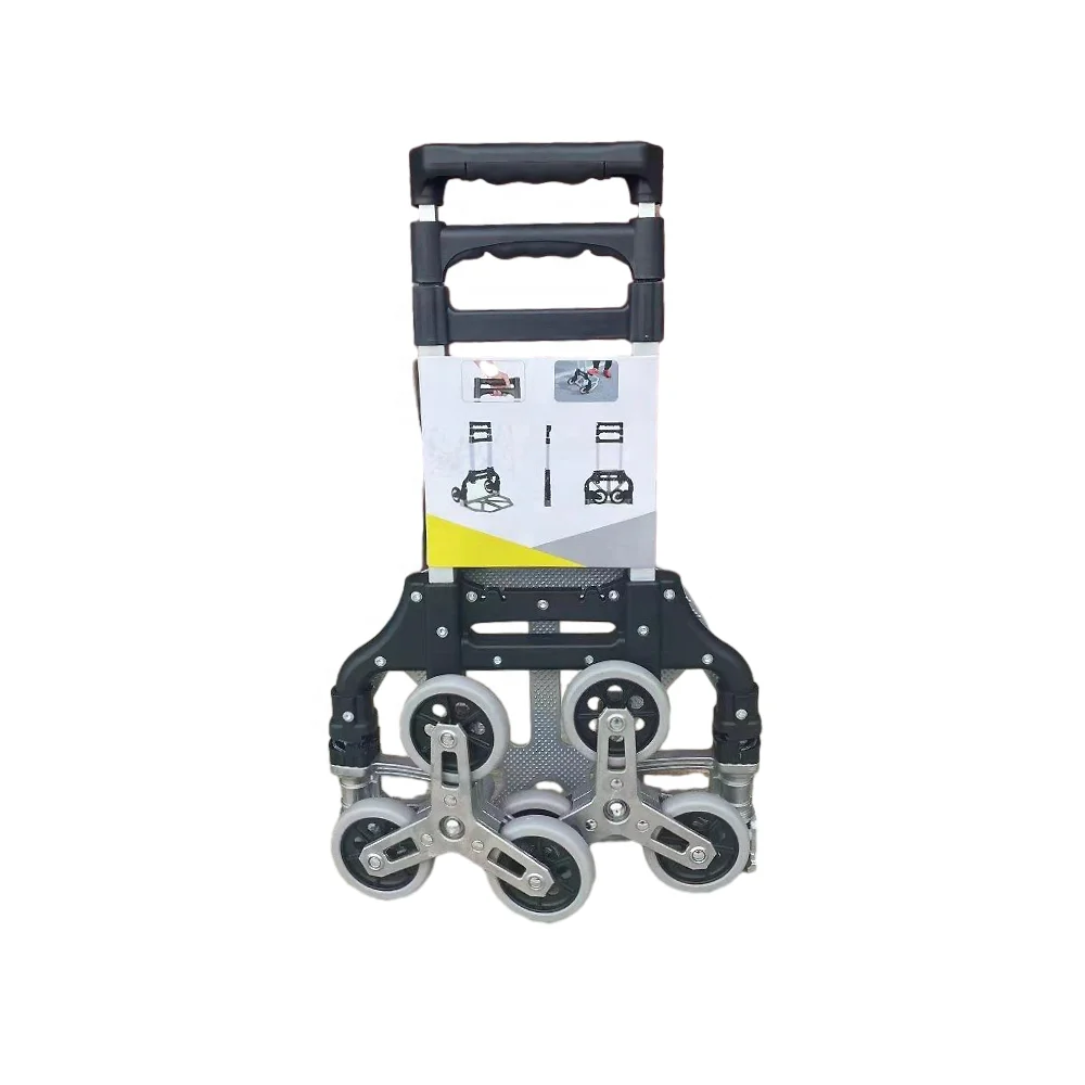 Heavy Load Six Wheels Foldable Stair Climbing Cart Aluminum Folding ...