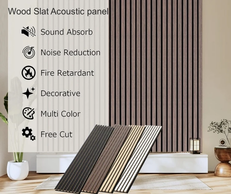 Akupanel Wood Acoustic Slat Wall Panels for Sound Absorption