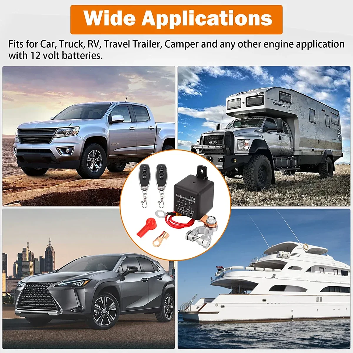 12 Volts Kill Switch Remote Control - Secure Your Vehicle