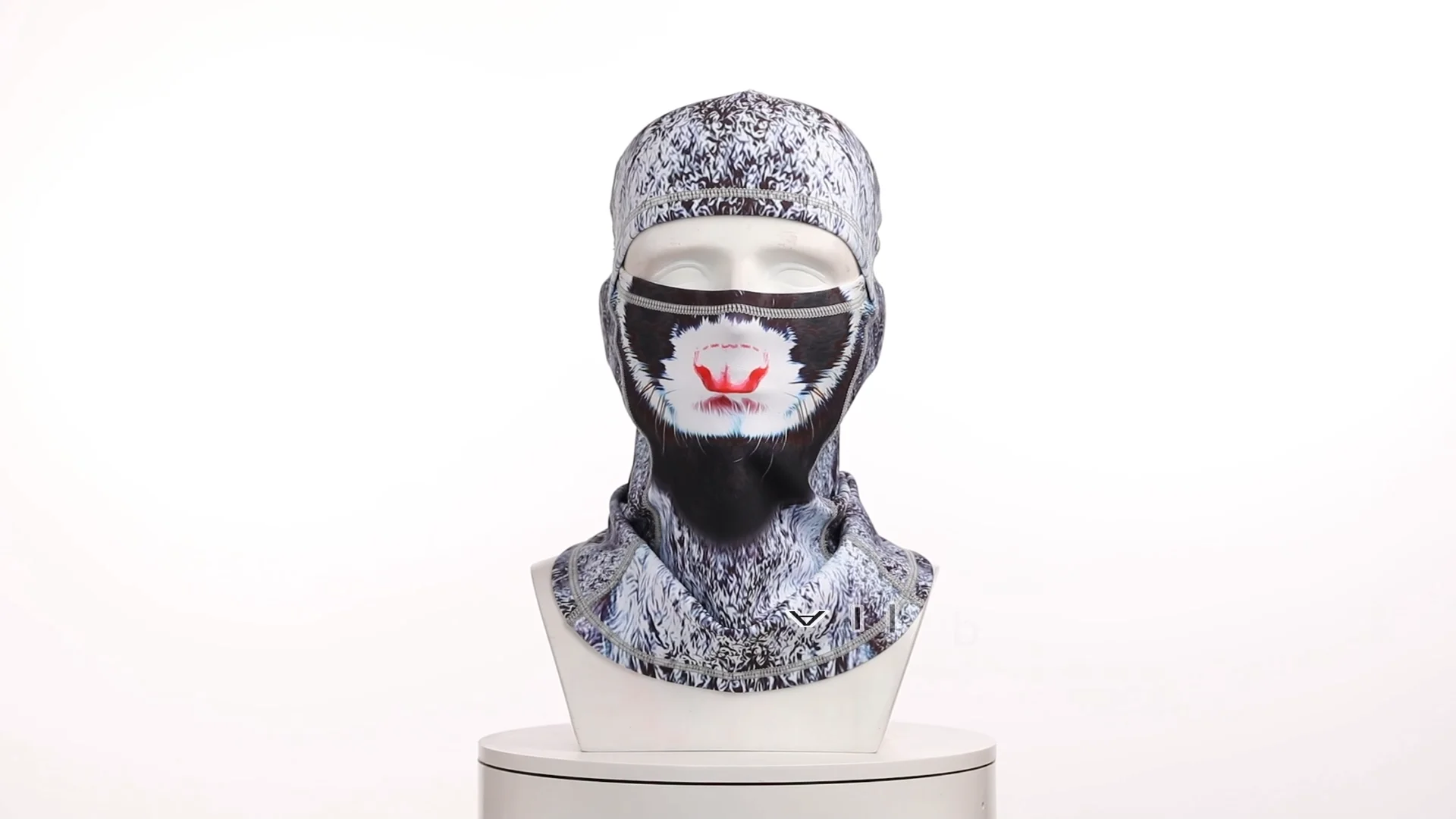 Qinglonglin Skiing Custom Print Balaclava Brushed Fleece One Hole ...