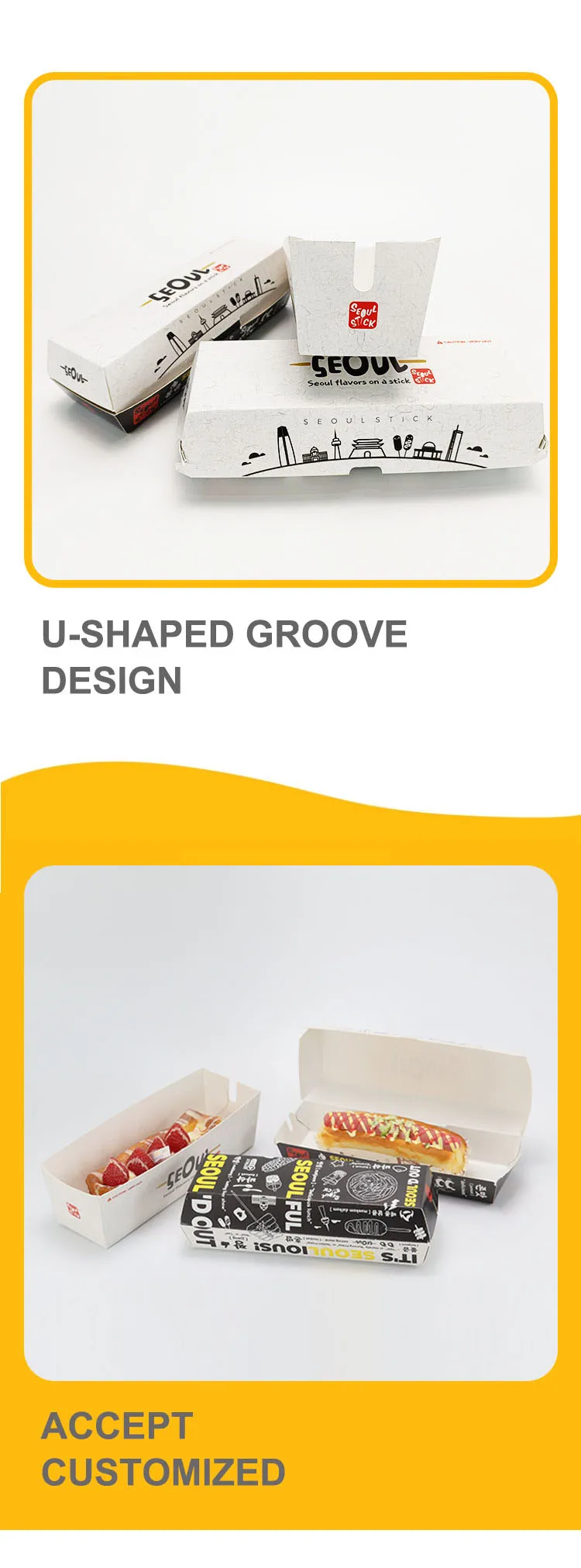 Food Grade Paper Hot Dog Packaging - Customized Solutions