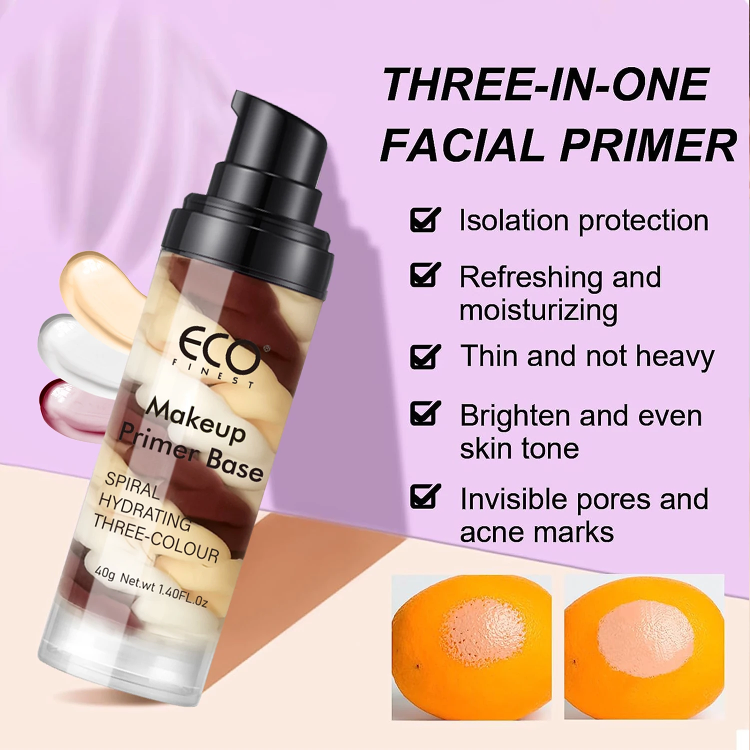 Poreless Glow Makeup Base Primer Cream for All Skin Types
