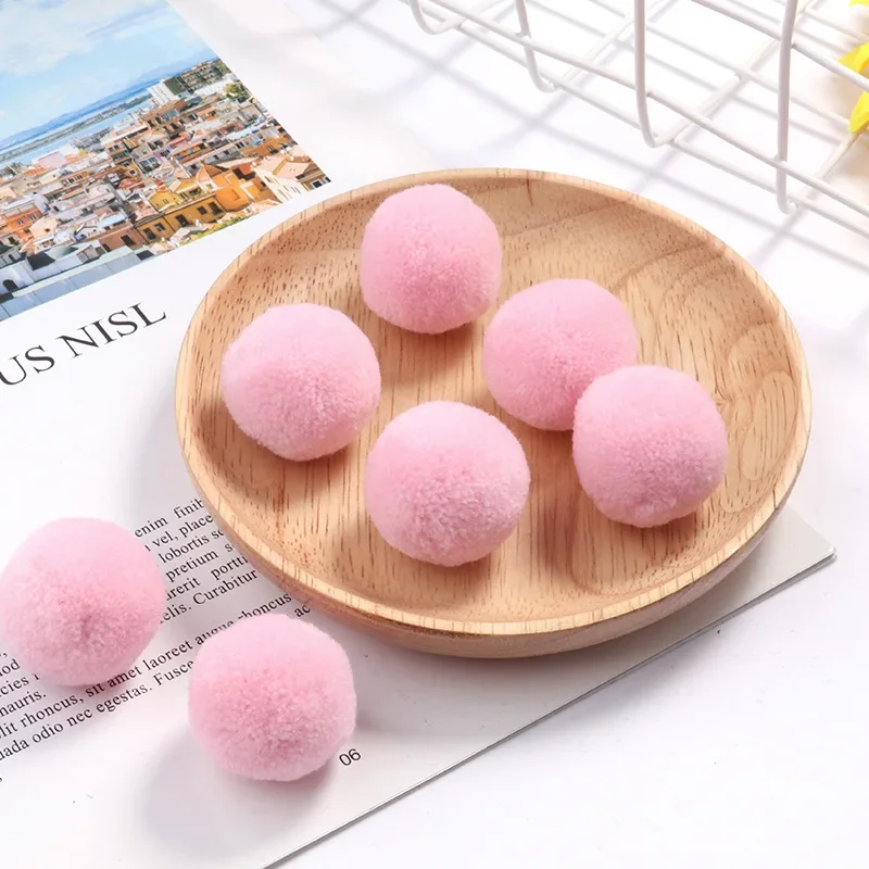 30mm Mini Fluffy Soft Pom Poms Pompoms Ball Handmade Kids Toys Wedding ...