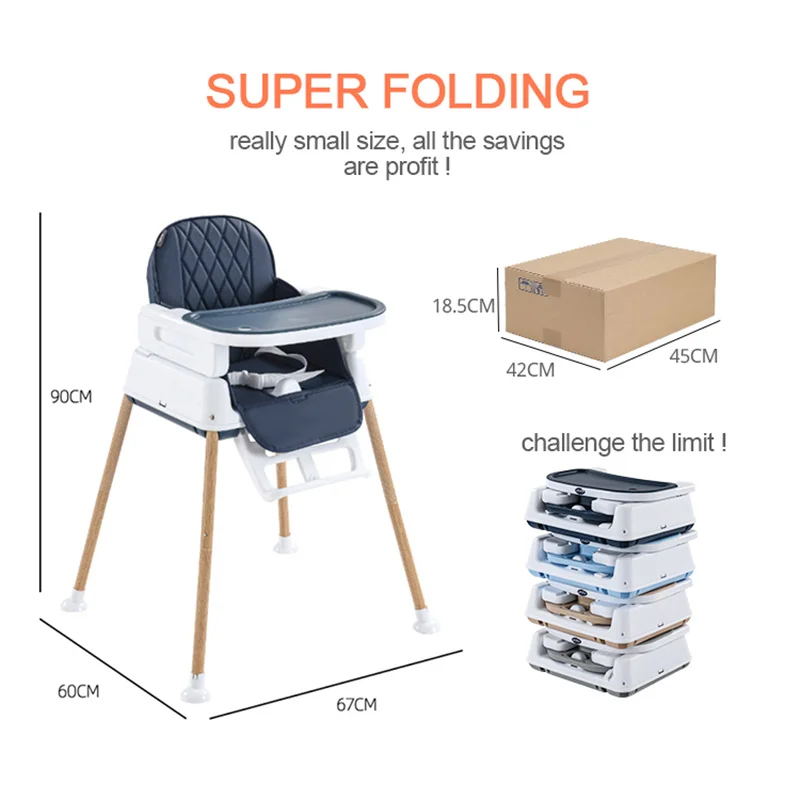 Plastic Kids Child Food Eat Feeding High Chair Baby Eating