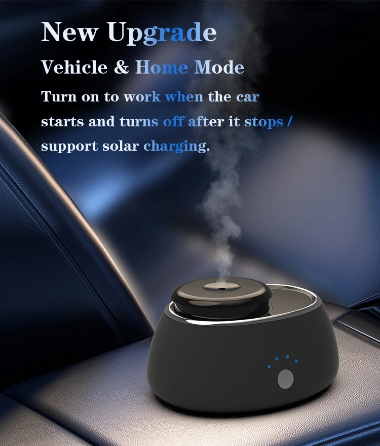 Portable Solar Power Car Aroma Diffuser - Pure Essential Oil