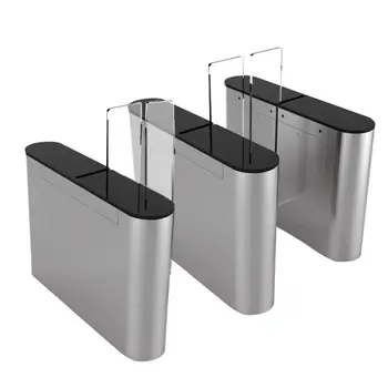 Full Height Speed Slide Barrier Facial Recognition Biometric Access ...