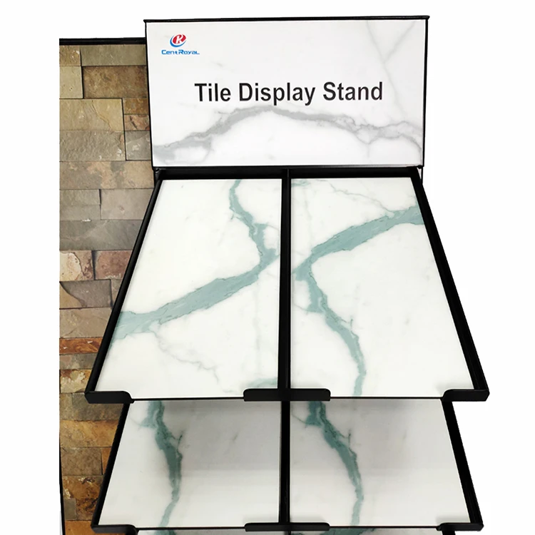 Custom Reclined Tile Display Rack Stone Display Rack Tile Display ...