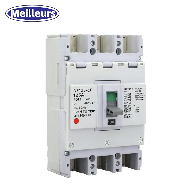 Korea MCCB circuit breaker 100A 125A 250A 400A 630A 800A 2P 3P 4P 3 Phase 2 3 4 pole AC ...
