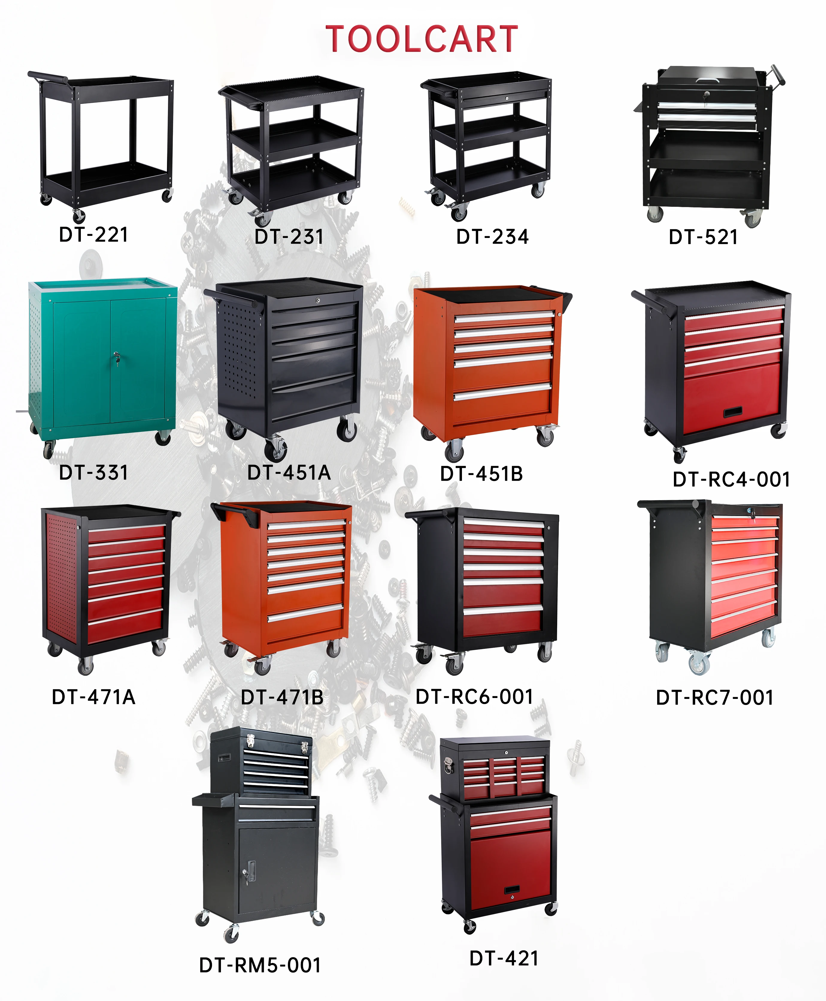 Portable Tool Box Cantilever Metal Toolbox 3 Tier Multi-function Tool ...