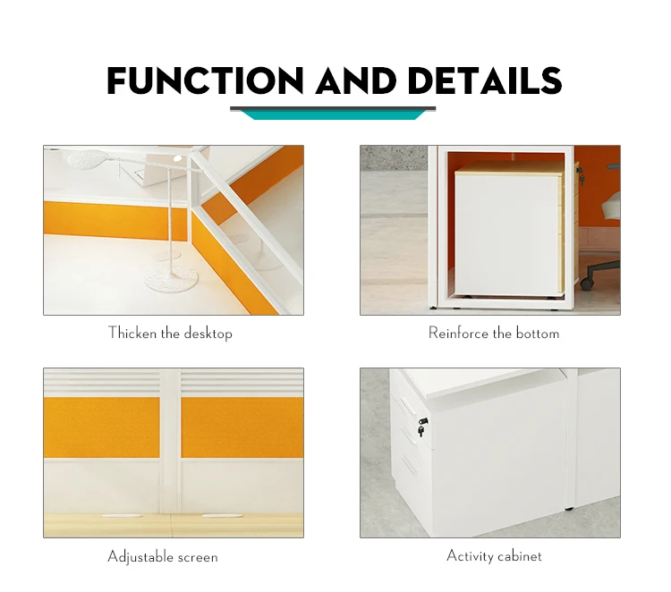 Modular Cubicle Partition Screen Workstation Office Soundproof ...