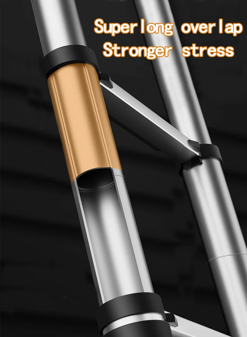 Stainless Steel Single-sided Ladder Hot Sale 3.8 Meters Fire Escape ...