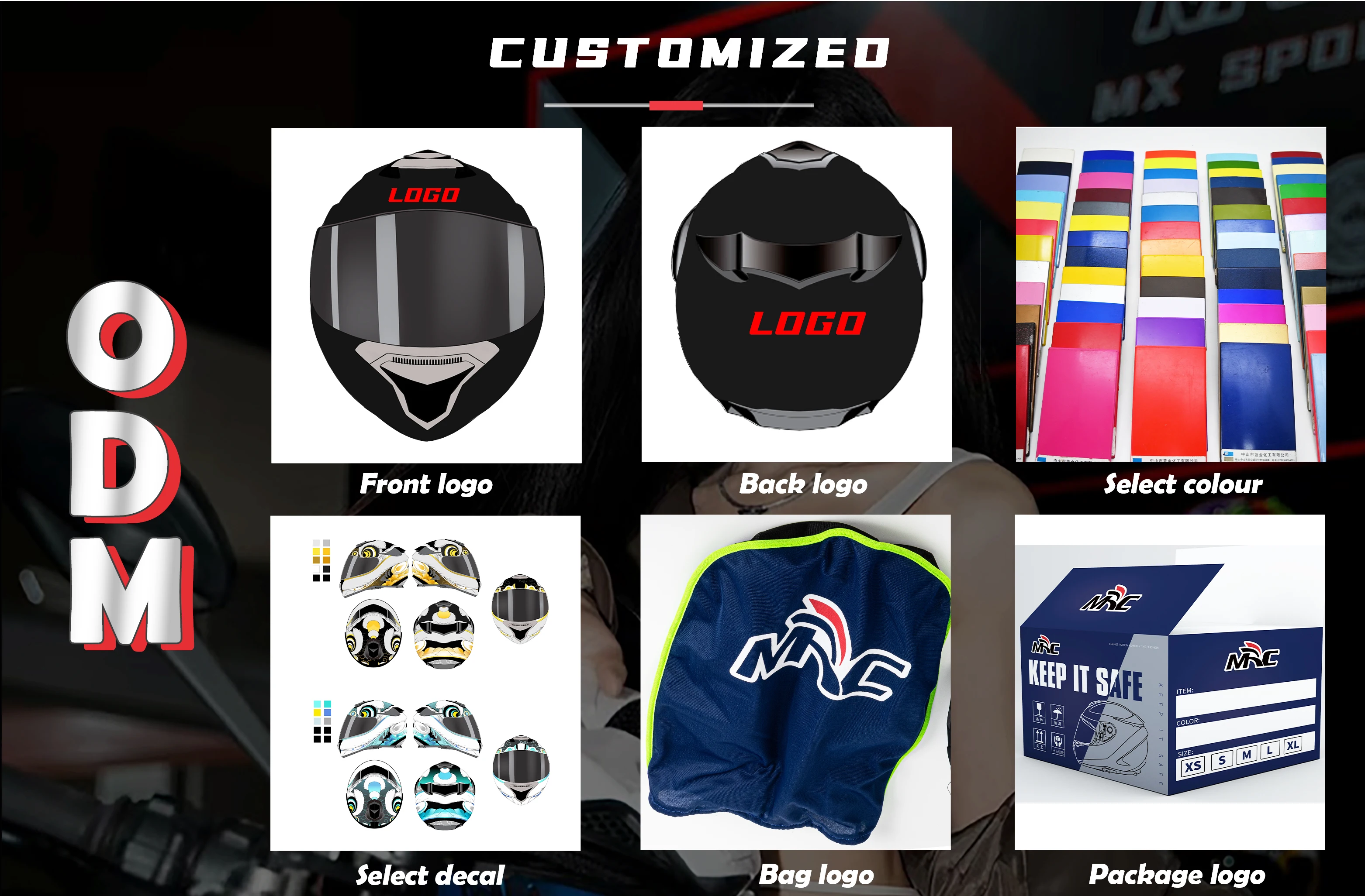 High Quality Customized DOT Certificate Cascos Para Moto Full Face ...