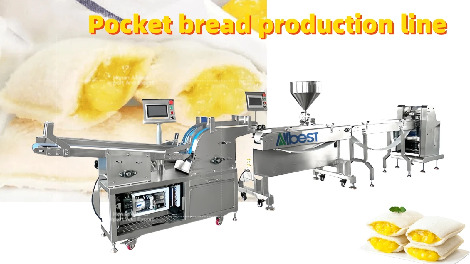 Multi-functional Pocket Bread Production Line Pita Bread Sandwich ...