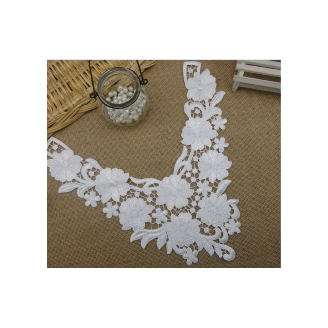 Large Venice Lace Neckline Applique,Lace Neck Collar Accessory,Lace ...