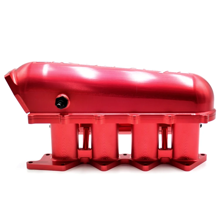 Mitsubishi EVO 4G63 Red Ported Intake Manifold, Aluminum, OEM