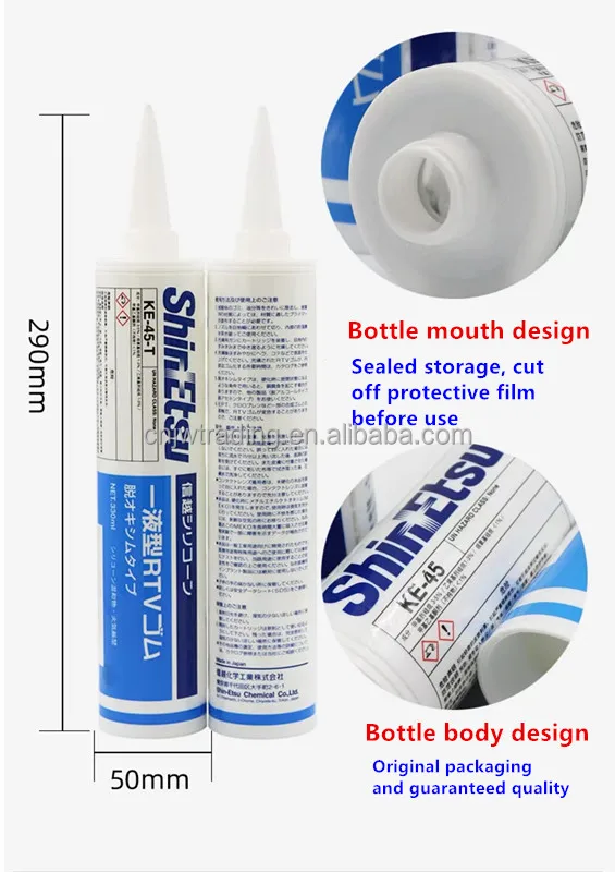 Shin Etsu Ke-441-t/w/r Transparent Electronic Adhesive Rtv Silicone Coating Adhesive Sealant ...