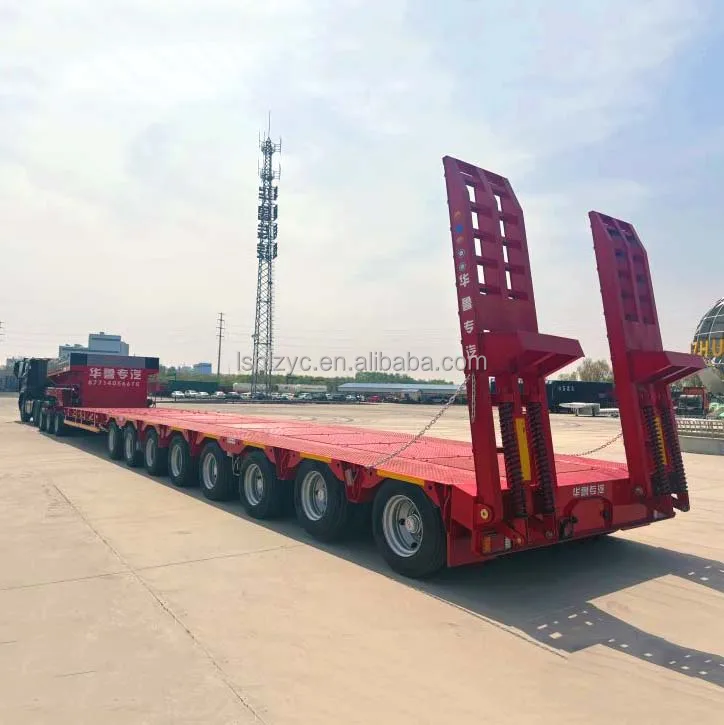Heavy Duty Drop Deck Lowboy Trailer Over 100-150 Tons 4/6/8/10 Axles ...