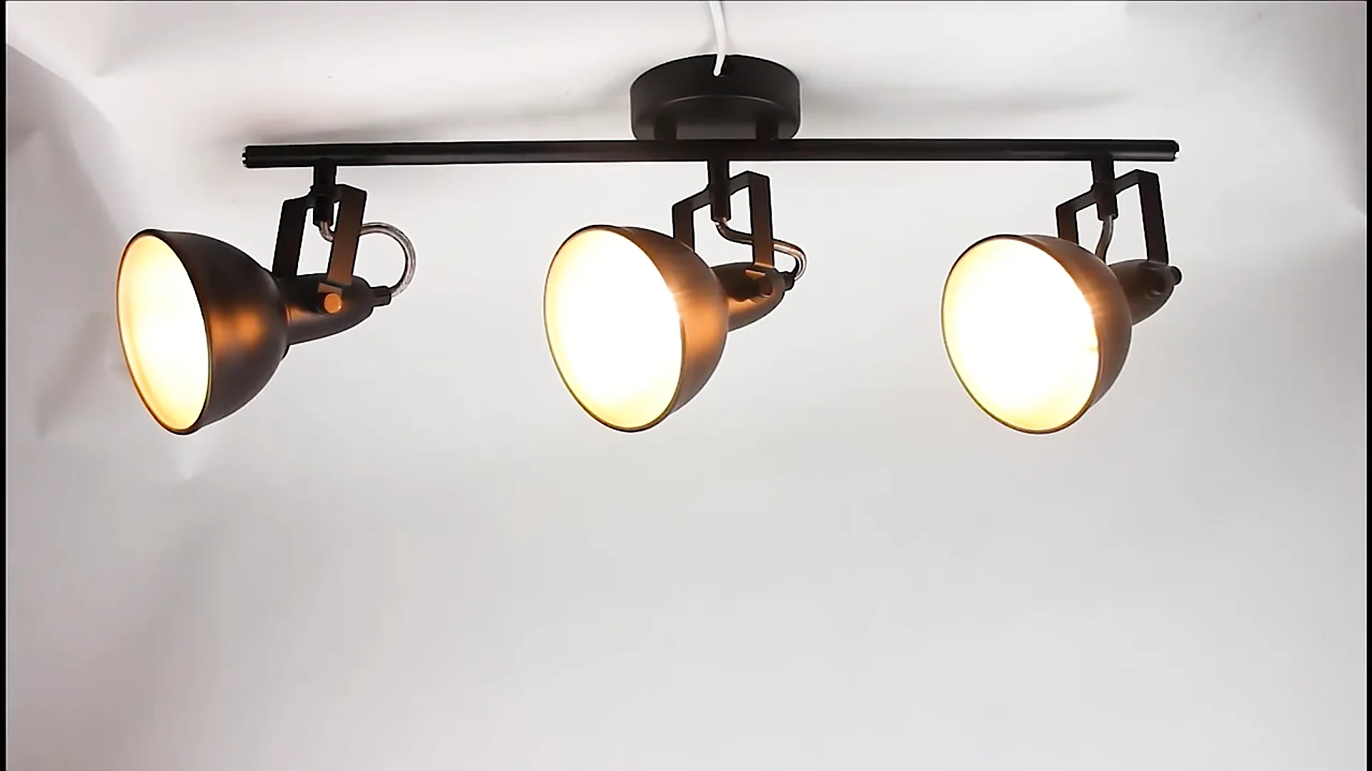 Adjustable Aluminium 4 Spotlight Black Ceiling Lamp E27 Swiveling ...