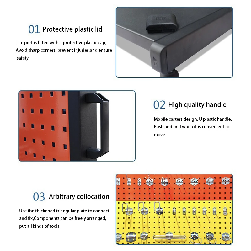 Customizable Light Duty Metal Display Rack Workshop Tool Rack Pegboard ...