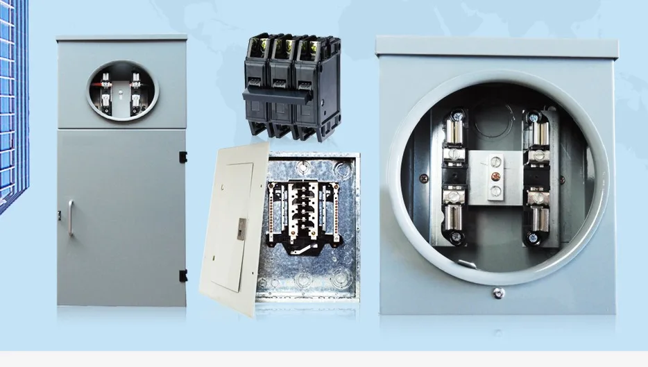 125a Single Phase 5 Jaws Meter Base Combination Electric Meter ...