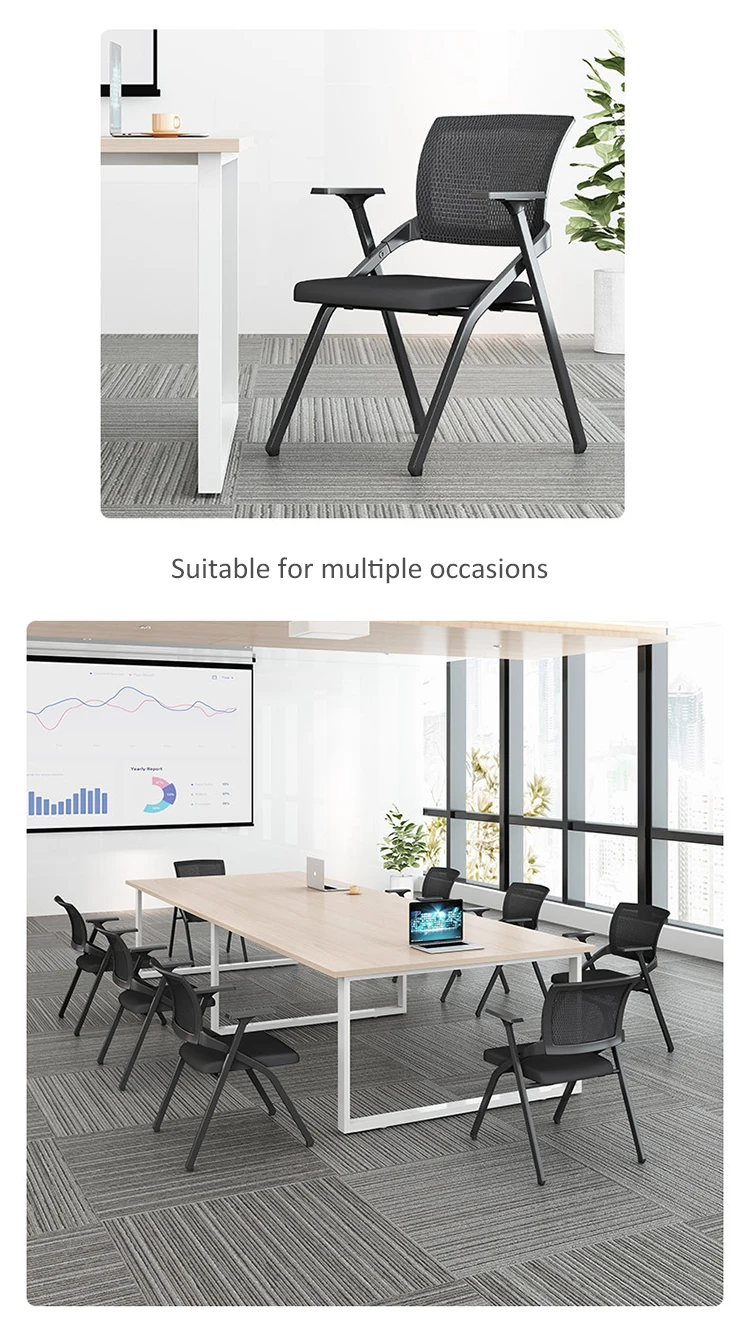 Mesh Foldable Stackable Classroom Student Conference Room Chair ...