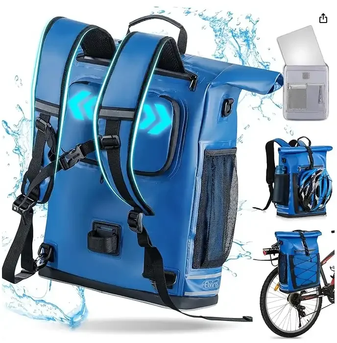 Recycle RPET 3-in-1 Bicycle Riding Bag for Luggage Racks Featuring ...